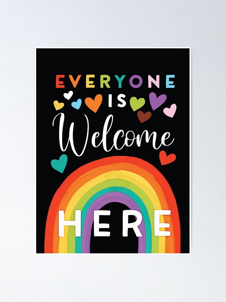 "Pride Love- Everyone is welcome here" Poster for Sale by CynthiaFxo ...