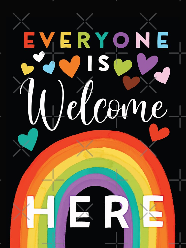 "Pride Love- Everyone is welcome here" Sticker for Sale by CynthiaFxo ...