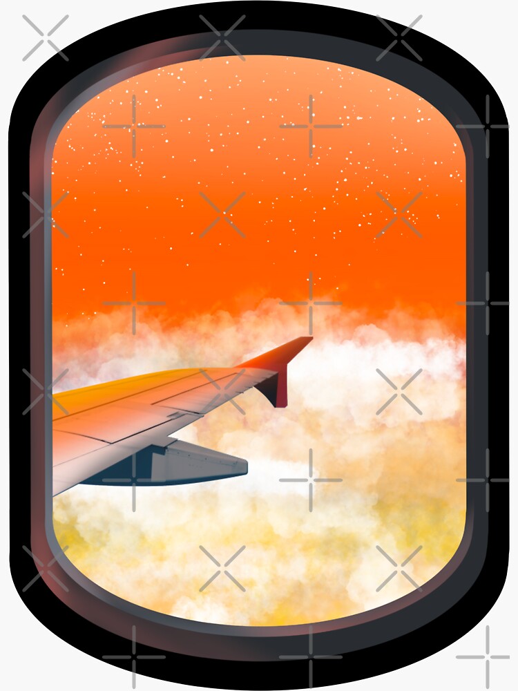 "Airplane Window" Sticker by mikaylart | Redbubble