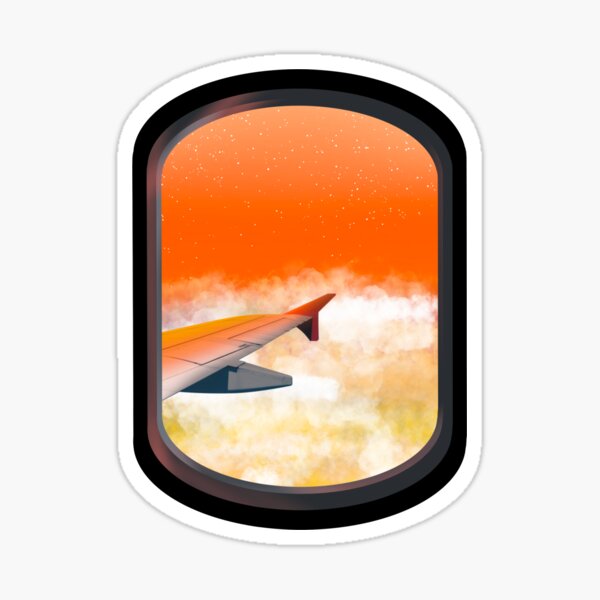 "Airplane Window" Sticker by mikaylart | Redbubble