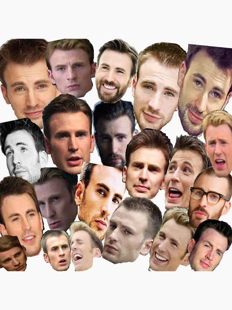 "Chris Evans' face edits" Sticker for Sale by Awendela | Redbubble
