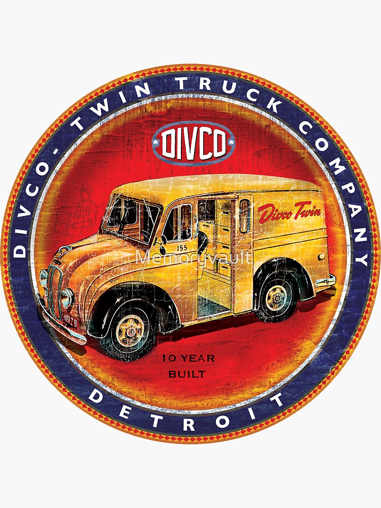 "Divco Twin Truck Detroit" Sticker for Sale by Memoryvault | Redbubble