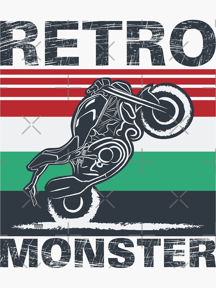 "Retro Monster, featuring Monster Lover Design on Bright - Real Biker ...
