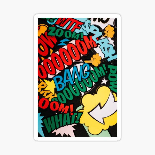 "Retro Cartoon Captions Reactions" Sticker by DeanFal | Redbubble