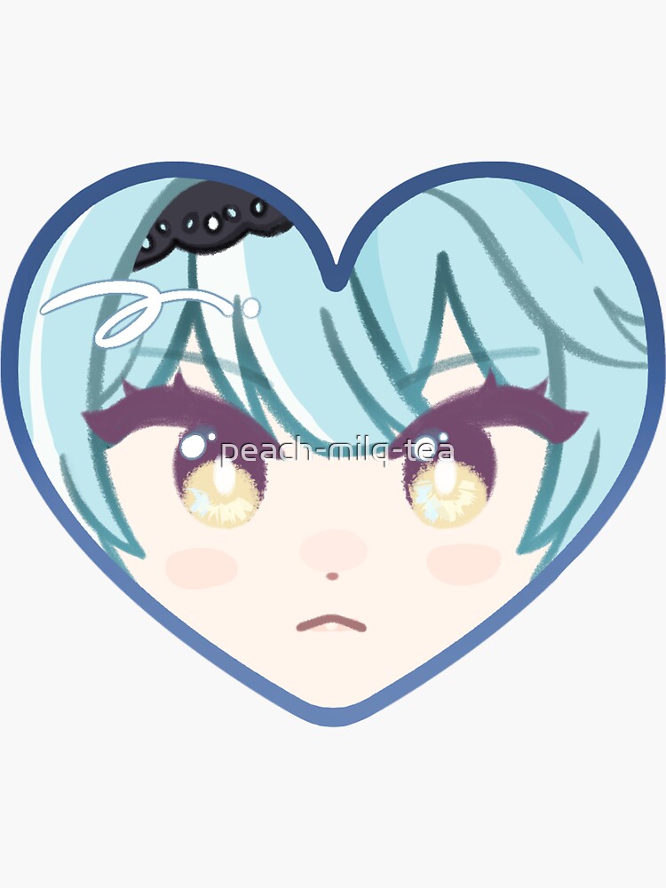 "Eula ♥ Genshin Impact Heart" Sticker for Sale by peach-milq-tea ...