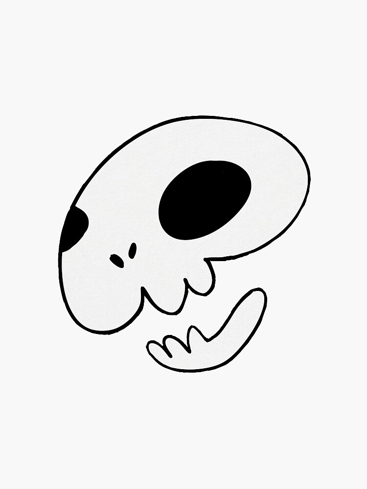 "Simple Cartoon Skull" Sticker for Sale by heydevilme | Redbubble