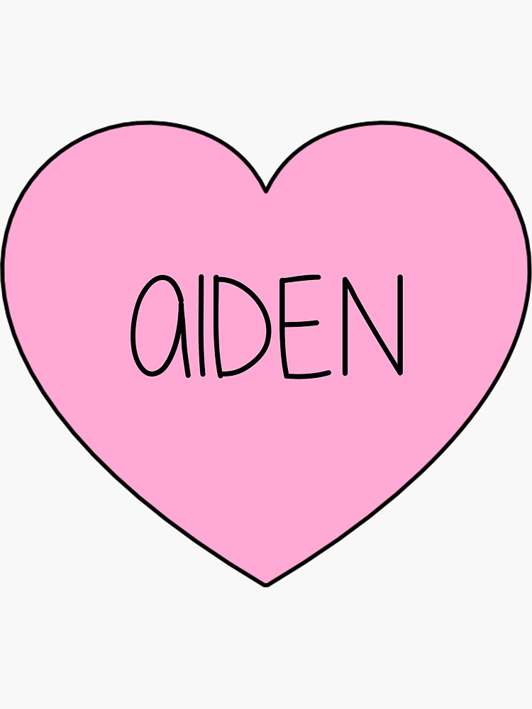 "I Love Aiden Heart | Aiden Sticker" Sticker for Sale by TheStickerMart ...