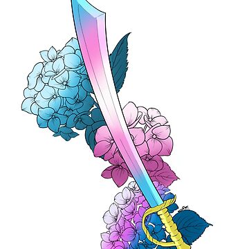 "Trans Pirate Sword" Sticker for Sale by Beandoodz | Redbubble