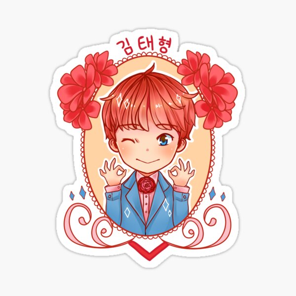 "BTS: V " Sticker by HappyClementine | Redbubble