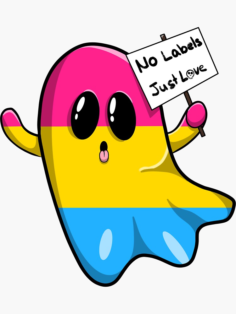 Pansexual Pride Flag Ghost Sticker For Sale By Necropenguin Redbubble