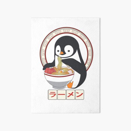 "Ramen Penguin" Art Board Print by HabibiShop | Redbubble