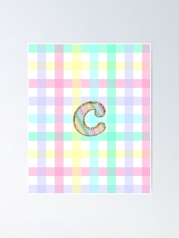 "Stoney Clover Lane letter C Glitter Rainbow" Poster for Sale by ...