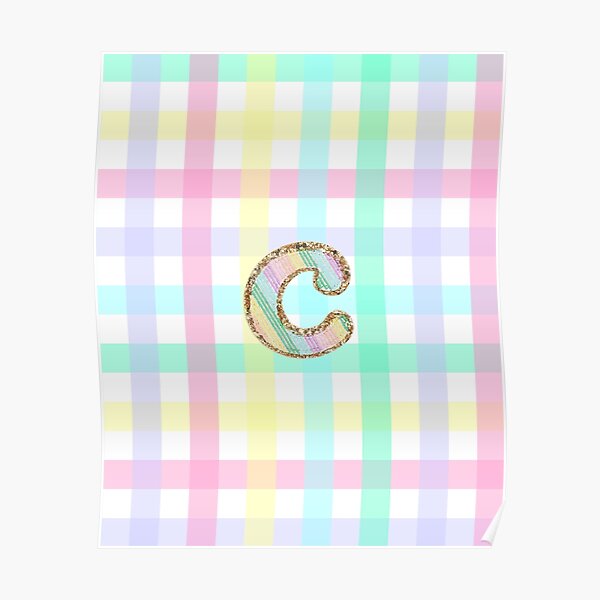 "Stoney Clover Lane letter C Glitter Rainbow" Poster for Sale by ...