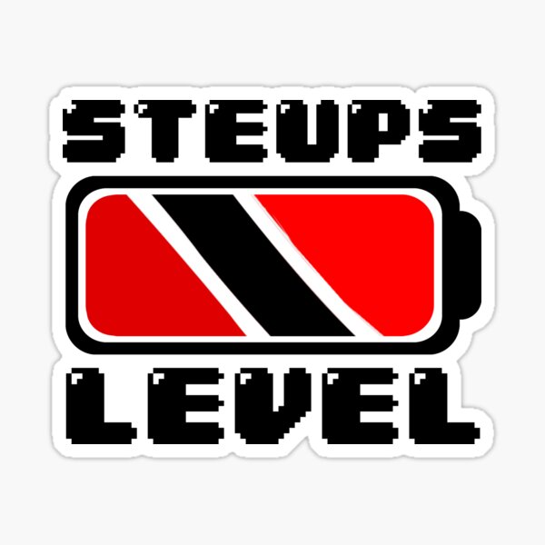 "STEUPS Battery Level Full" Sticker for Sale by trinislang | Redbubble