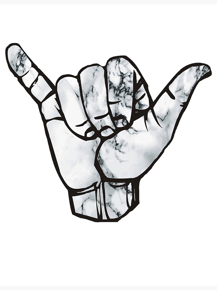 "Shaka Hand Marble" Art Print for Sale by ldeitch | Redbubble