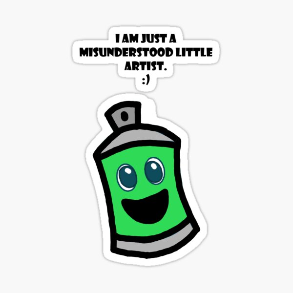 "The little graffiti spray can" Sticker by Lazer-Style | Redbubble
