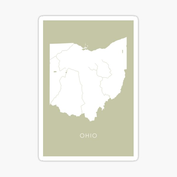 "Map of Ohio" Sticker for Sale by By-Danni-Marie | Redbubble