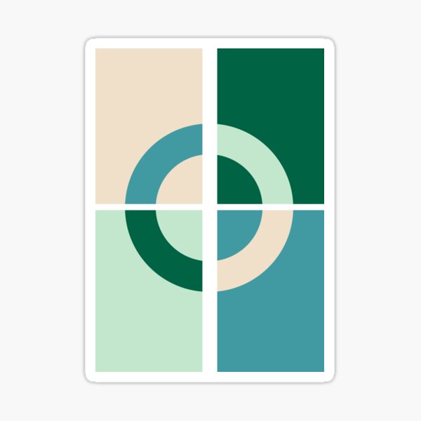 "Four corners of the circle" Sticker for Sale by Flownoir | Redbubble