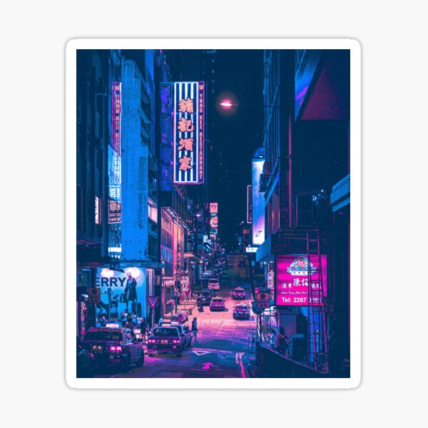 "hong kong city" Sticker for Sale by khangoeva | Redbubble