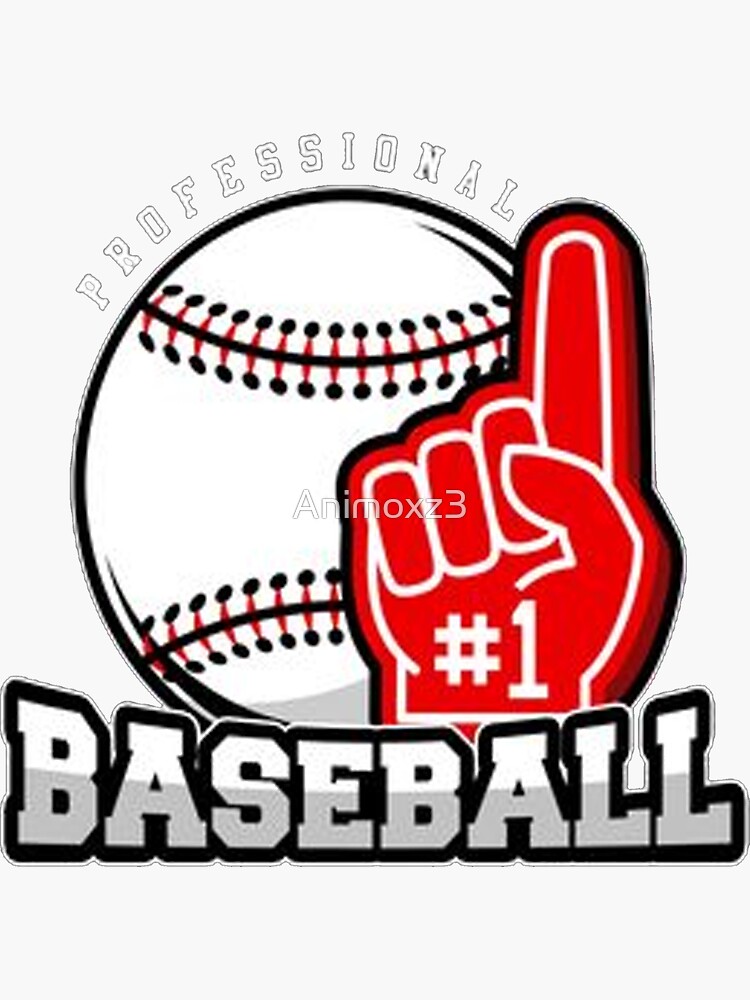 "Professional Baseball Number One" Sticker for Sale by Animoxz3 | Redbubble