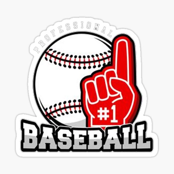 "Professional Baseball Number One" Sticker for Sale by Animoxz3 | Redbubble