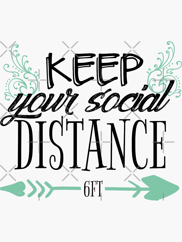 "Keep your distance | Funny Social Distancing" Sticker for Sale by art ...