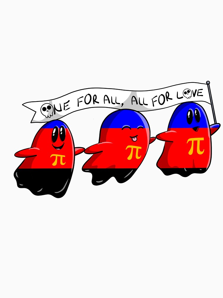 "Polyamorous Pride Flag Ghost" T-shirt for Sale by Necropenguin ...