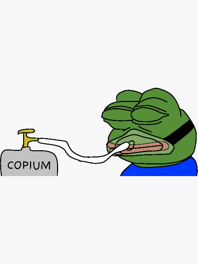 "Peeposad with copium" Sticker for Sale by Katuse | Redbubble