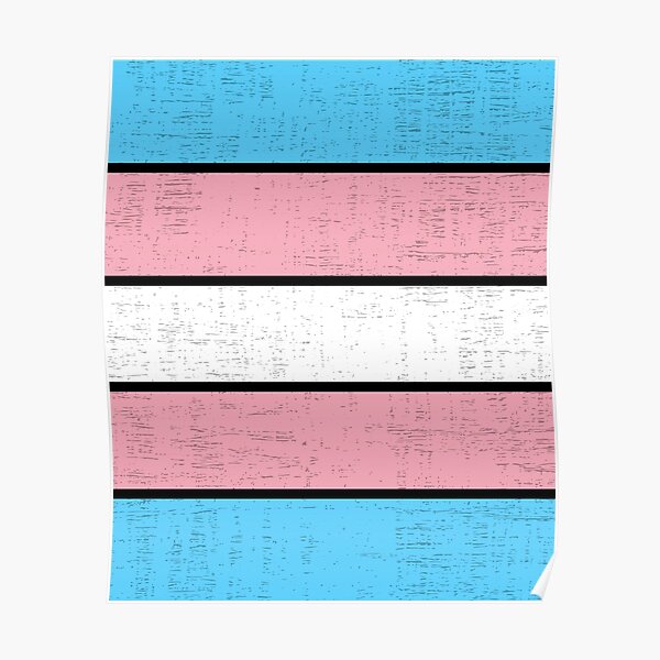 "Old School Trans Flag" Poster for Sale by ShowMePride | Redbubble