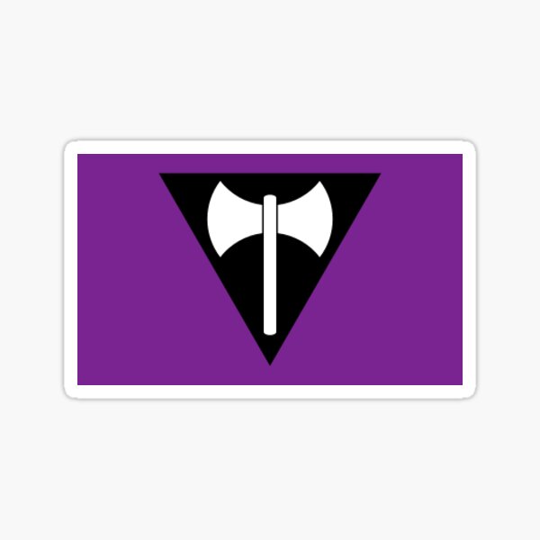"Labrys Flag" Sticker for Sale by strawberryseeds | Redbubble