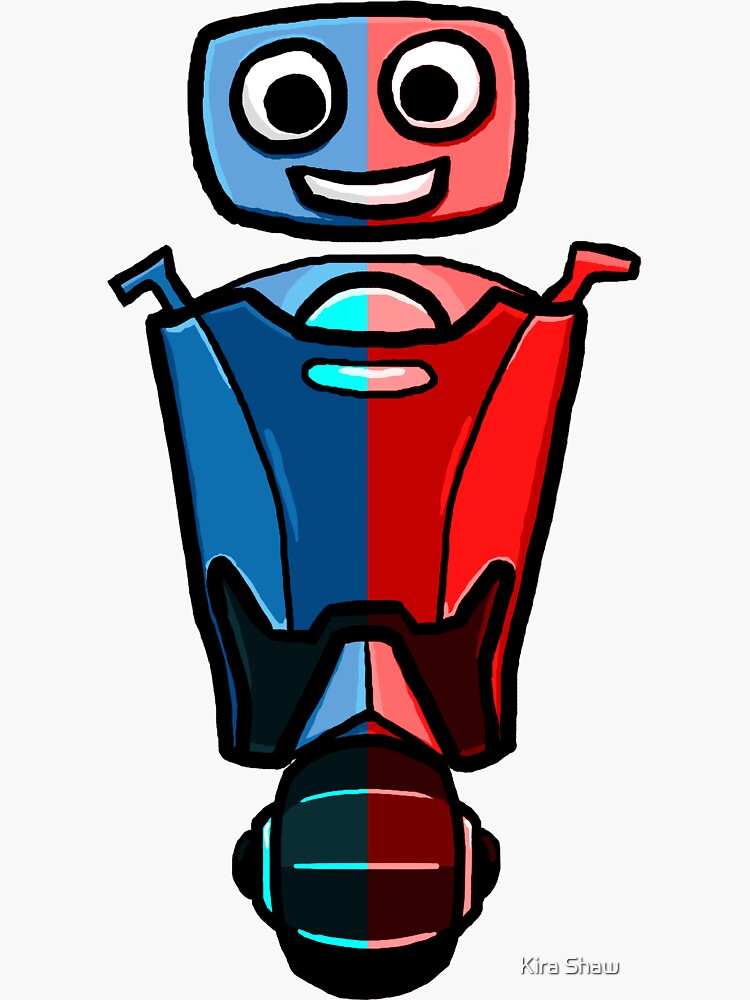 "RRDDD Robot" Sticker for Sale by moosesquirrel | Redbubble