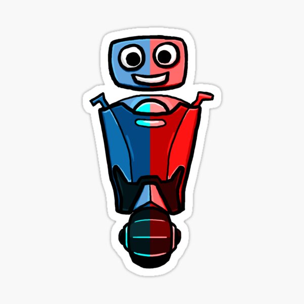 "RRDDD Robot" Sticker for Sale by moosesquirrel | Redbubble