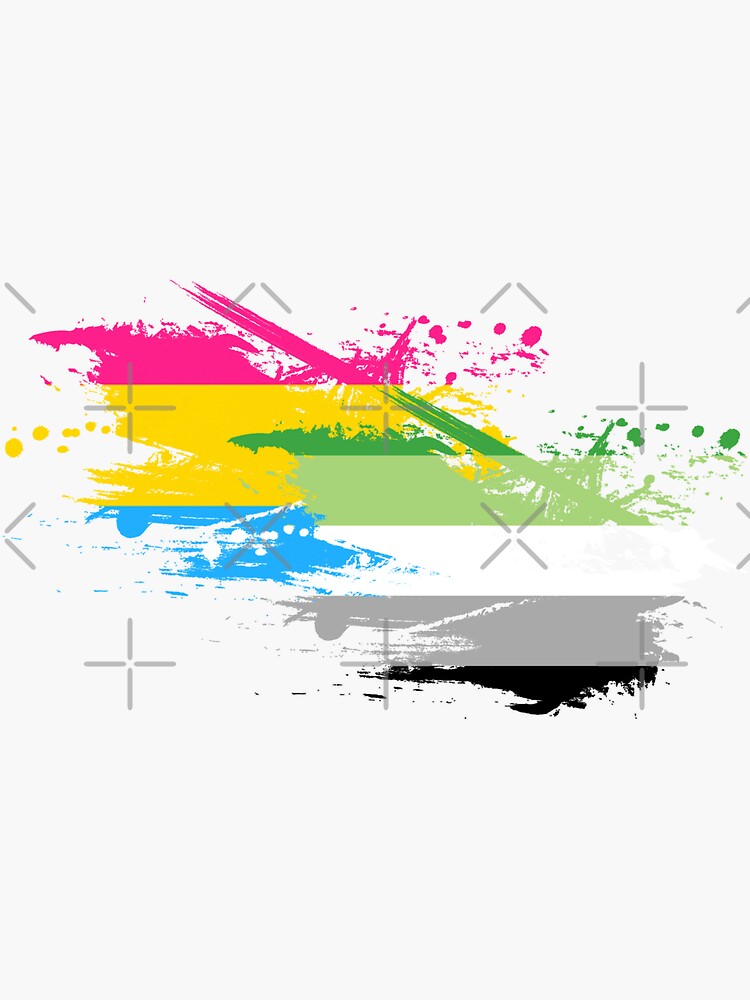 "Aromantic Pansexual" Sticker by be-proud | Redbubble