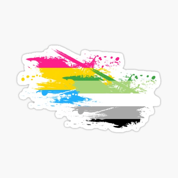 "Aromantic Pansexual" Sticker by be-proud | Redbubble