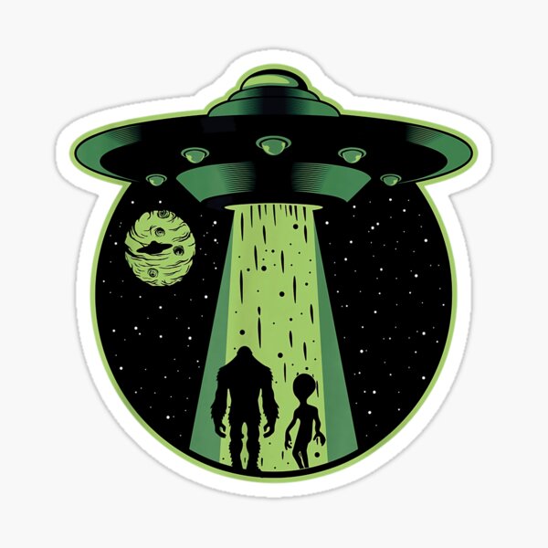 "Alien Abduction" Sticker by Sinfamous | Redbubble