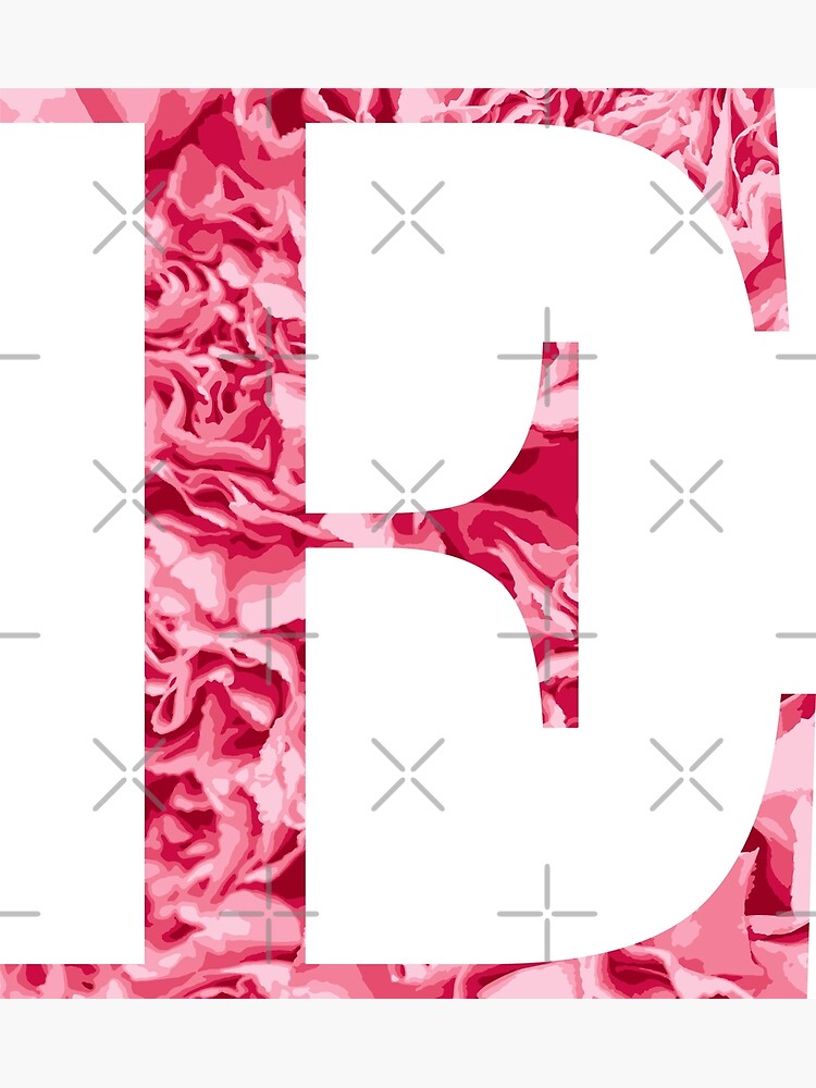 Póster «Letra E - Flores rosa claro» de CiaraPrints | Redbubble