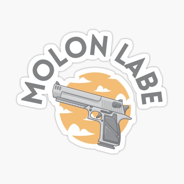 "Molon Labe" Sticker by Amalzaki | Redbubble