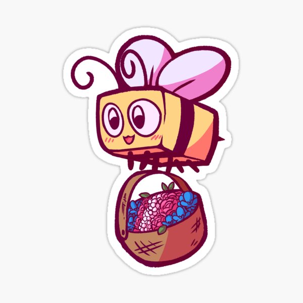 "Trans Minecraft Bee with Flowers" Sticker for Sale by NotSoKatt ...