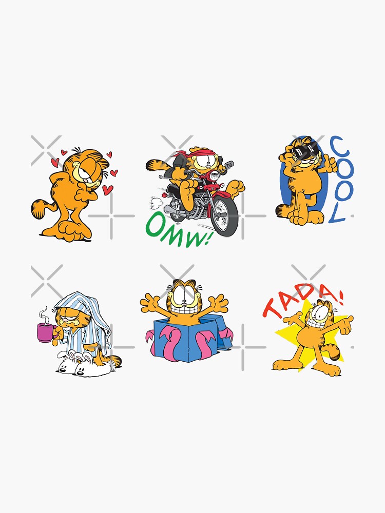 "Garfield Pack " Sticker for Sale by KikiSenga | Redbubble