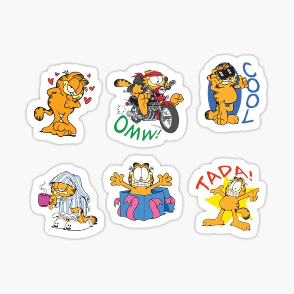 "Garfield Pack " Sticker for Sale by KikiSenga | Redbubble