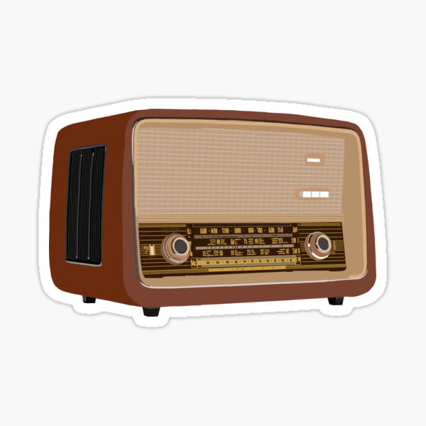 "Vintage Retro Radio" Sticker for Sale by 2187art | Redbubble