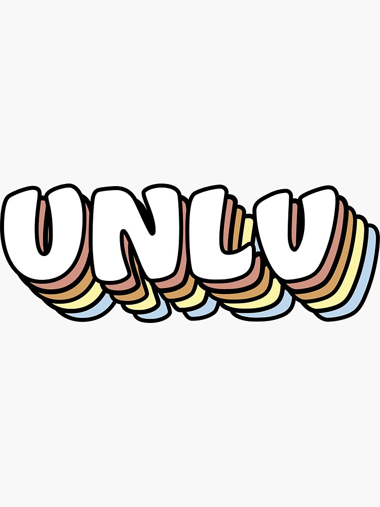 "Stacked UNLV" Sticker for Sale by naddyicecreates | Redbubble
