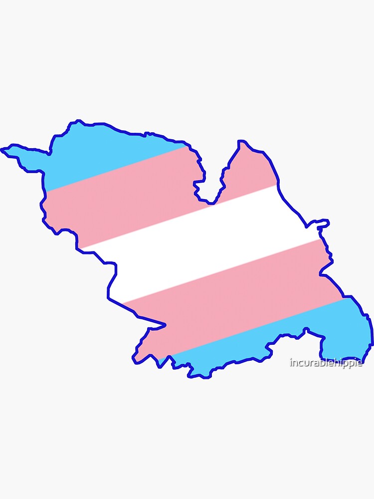 "Trans Sheffield pride flag map LGBTQ+ Yorkshire" Sticker for Sale by ...