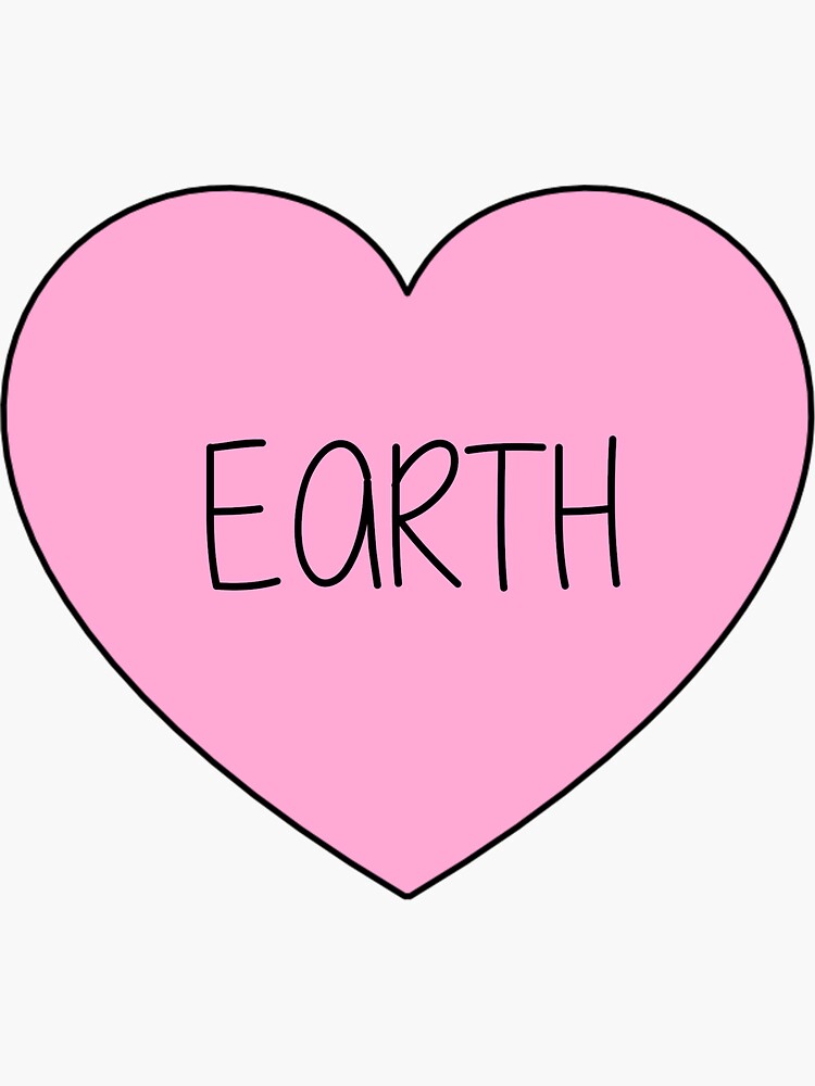 "I Love Earth Heart | Earth Sticker" Sticker for Sale by TheStickerMart ...