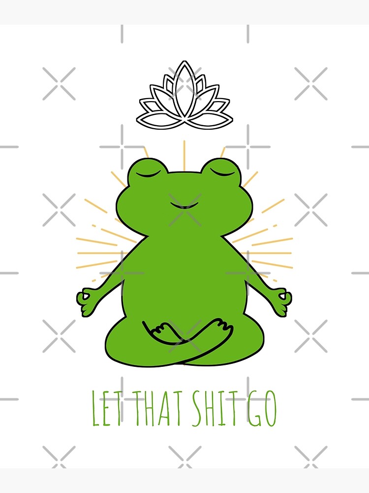 "let that shit go Zen frog" Poster by SkiniB | Redbubble