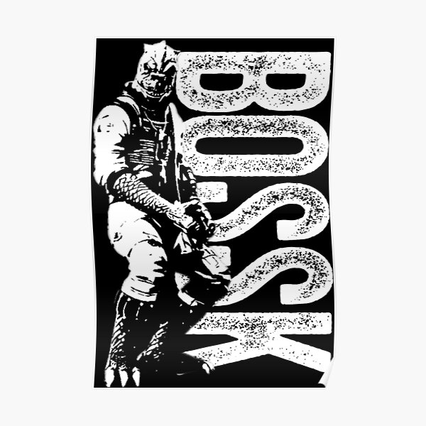 "Bossk Vertical Grunge" Poster by SidsStyles | Redbubble