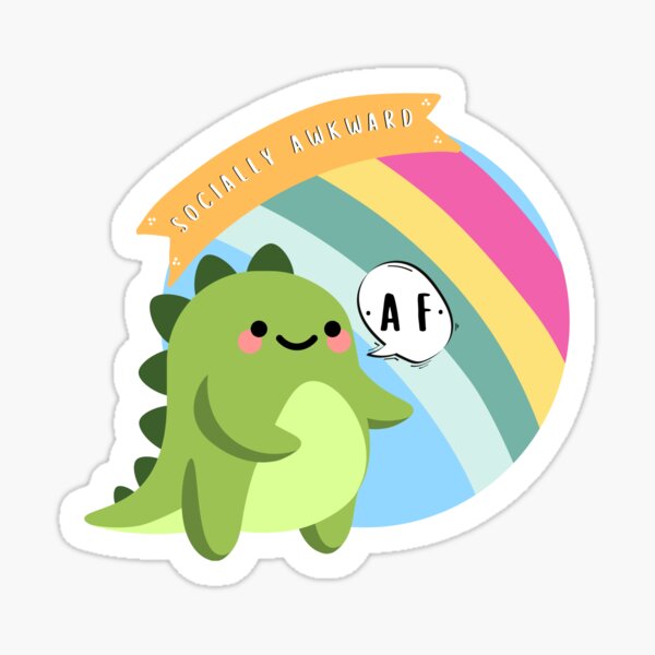 "Socially Awkward AF" Sticker for Sale by BewilderedUni | Redbubble
