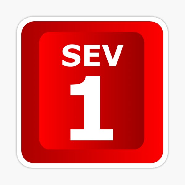 "Sev 1" Sticker for Sale by Partyorca | Redbubble