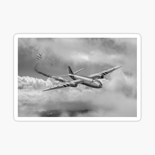 "Suez Canberra PR 7 Shoot down B&W version" Sticker by garyeason ...