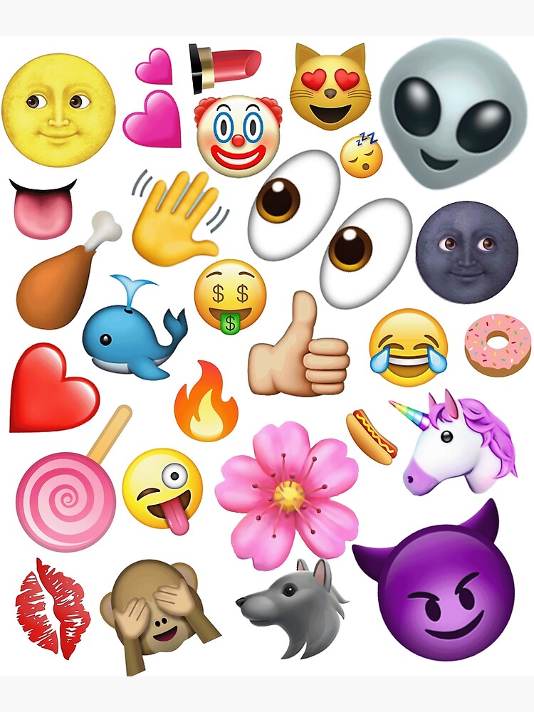 "mix of emojis" Poster for Sale by khangoeva | Redbubble